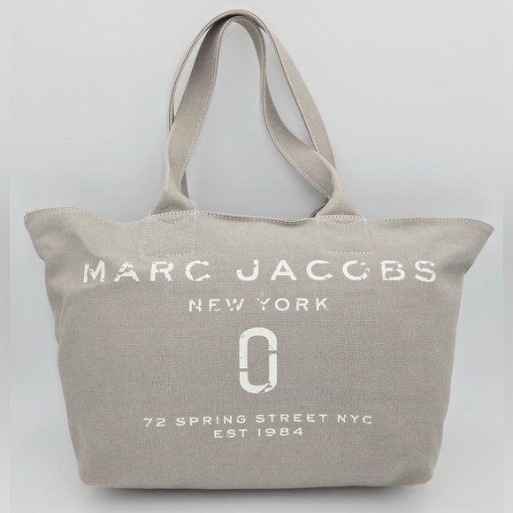 Marc Jacobs | Bags | Marc Jacobs 72 Spring Street Nyc Wolf Gray Canvas ...